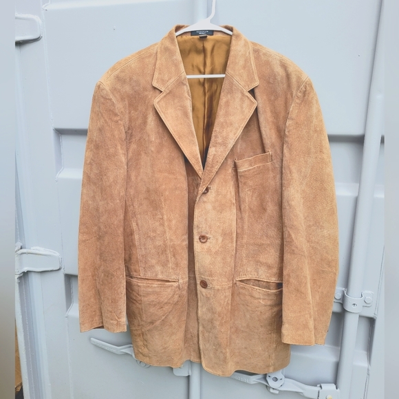 jf j.ferrar | Jackets & Coats | J Ferrar Genuine Leather Suede Tan Coat ...